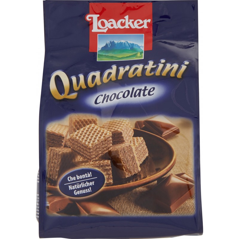 Loacker Quadratini Chocolate Busta Richiudibile 250 Gr | Cicalia.com