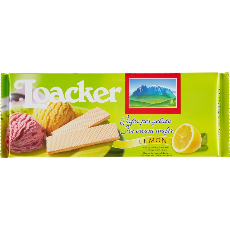 Loacker Wafer Per Gelato Gusto Lemon Confezione 150 Gr | Cicalia.com