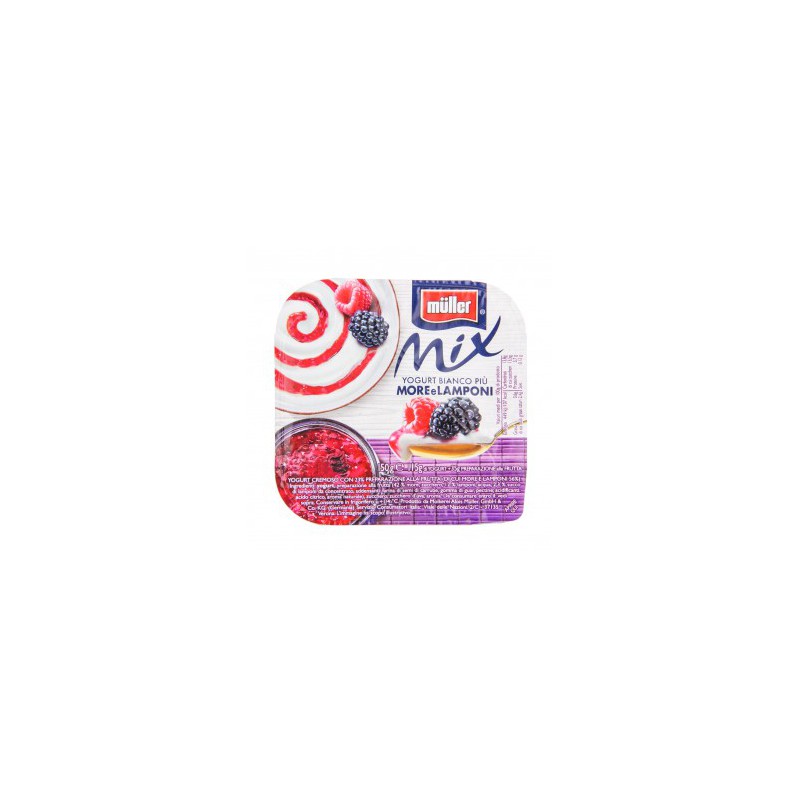 Muller Mix Yogurt Bianco Più Polpa More E Lamponi 150 Gr | Cicalia.com