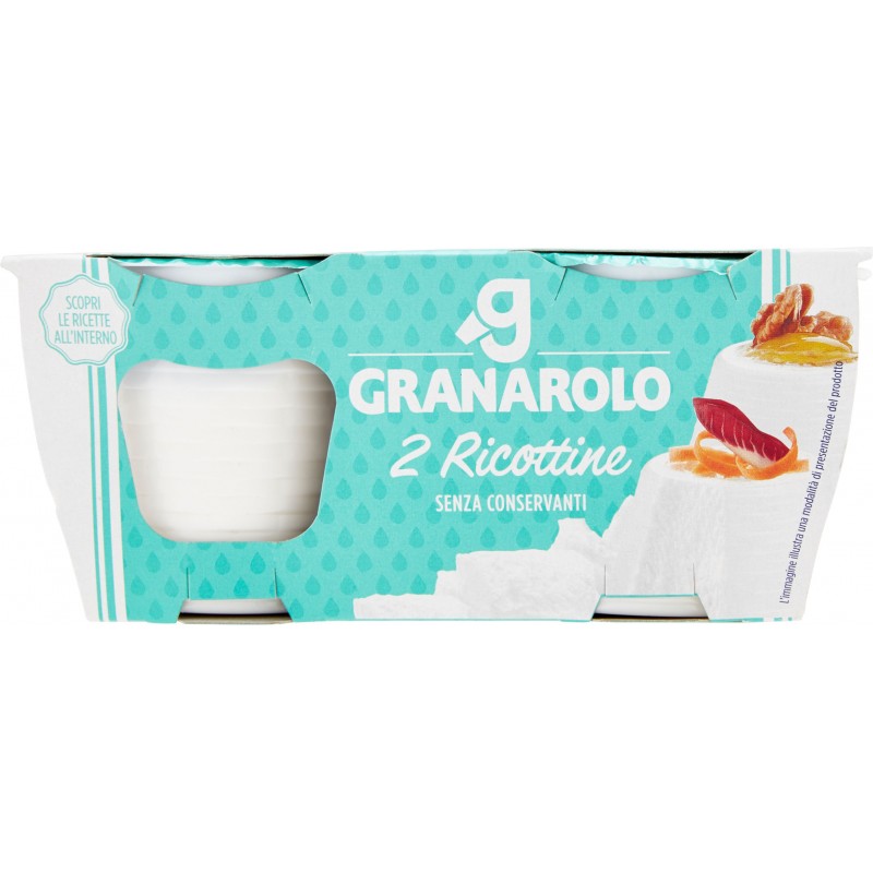Granarolo Ricottine Formaggio Fresco Conf. 2 Vasetti di Ricotta gr.100
