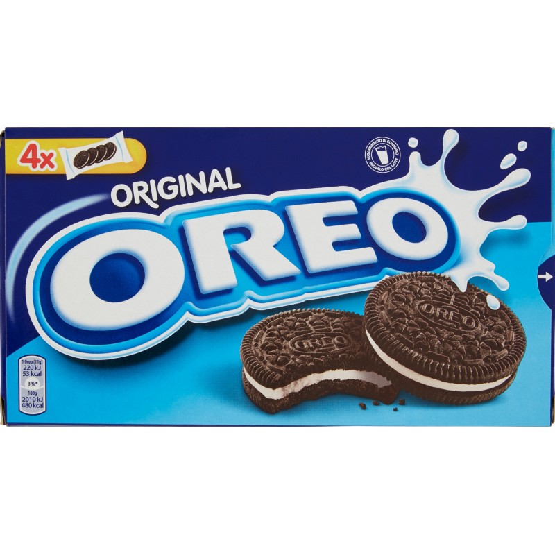 Mondelez Oreo Biscotti In Astuccio Conf. Da 4 Sacchetti gr. 44