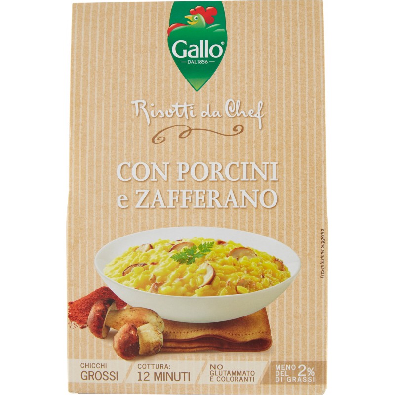 Gallo Risotto Da Chef Con Porcini e Zafferano In Busta gr. 75
