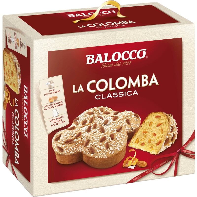 Balocco La Colomba Classica Con Canditi Glassa E Mandorle kg. 1
