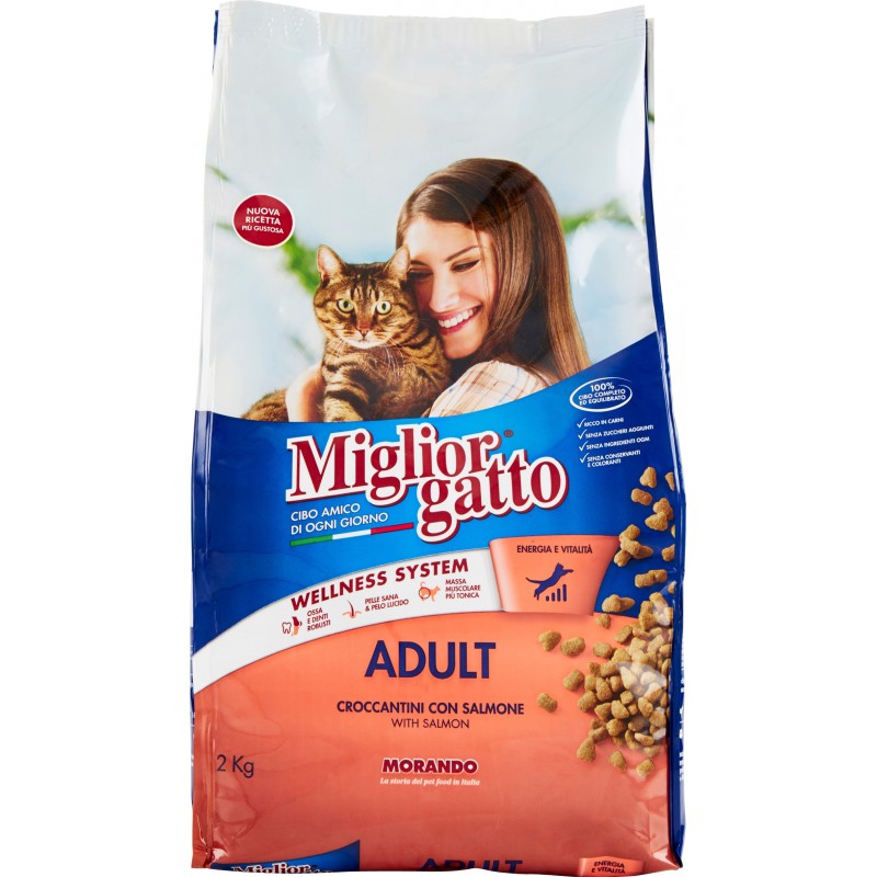 Morando Migliorgatto Croccantini Per Gatti Con Salmone Sacchetti kg.2