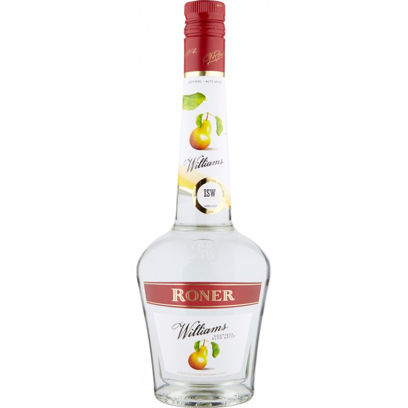 Roner Grappa Bianca Con Pere Distillato Di Frutta Bottiglia cl.70