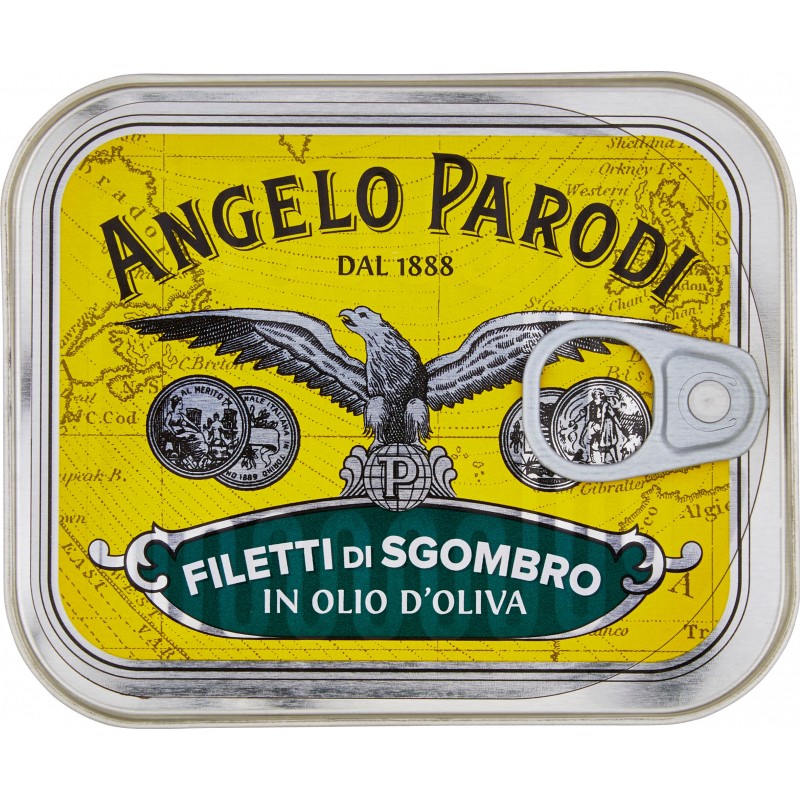 Angelo Parodi Filetti Di Sgombro In Olio D'Oliva Scatoletta gr. 230