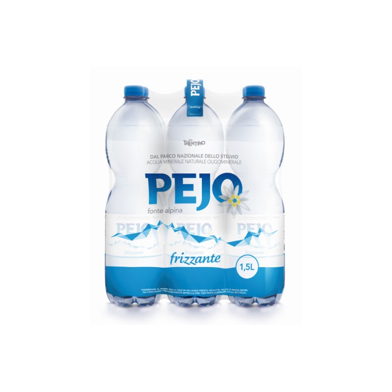 Pejo Acqua Frizzante Bottiglia In Plastica lt. 1,5 Cluster da 6
