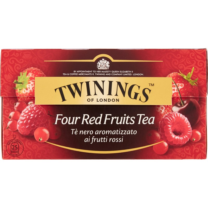 Twinings Four Red Fruits Tea | Thé ai frutti rossi 25 bustine
