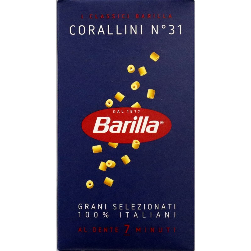 Barilla Pasta Corallini n. 31 gr. 500 | Ordinali su Cicalia.com