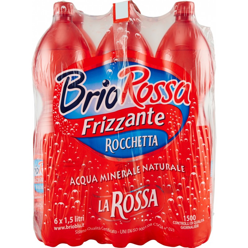 Rocchetta Brio Rossa Acqua Frizzante Bottiglia lt. 1,5 Conf. da 6