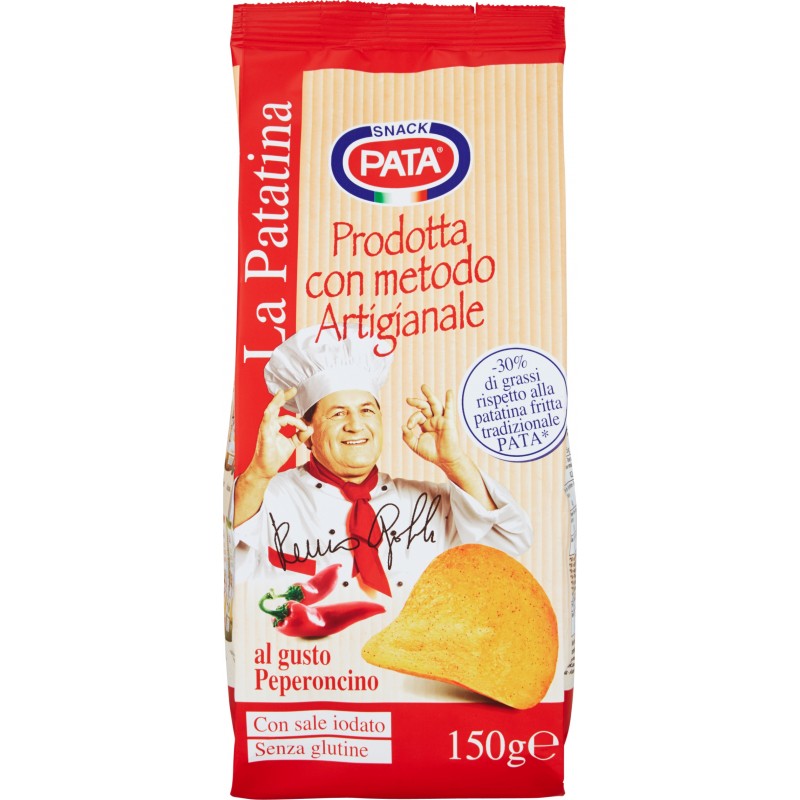 Pata Patatine Artigianali Gusto Peperoncino Sacchetto gr. 150