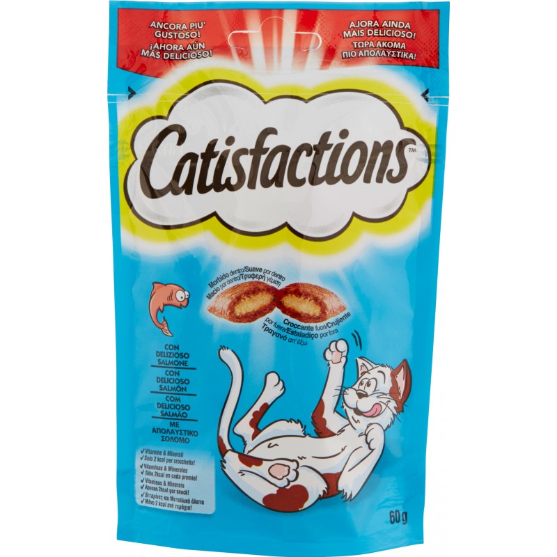 Catisfaction Croccantini Per Gatti Al Salmone In Bustina gr. 60