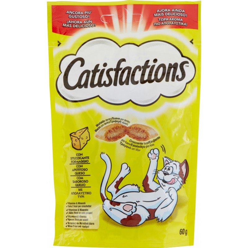 Catisfaction Croccantini Per Gatti Al Formaggio In Bustina gr. 60