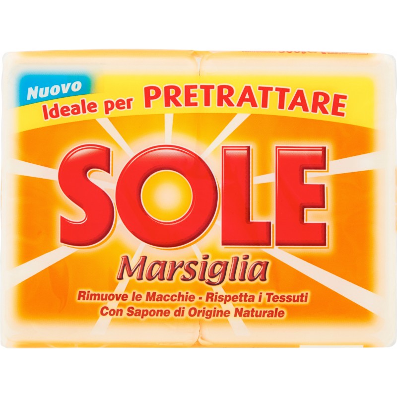 Sole Sapone Per Bucato Marsiglia Conf. da 2 Saponette gr. 125