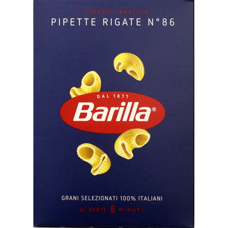 Barilla Pasta Pipette Rigate n. 86 gr. 500 | Ordinale su Cicalia