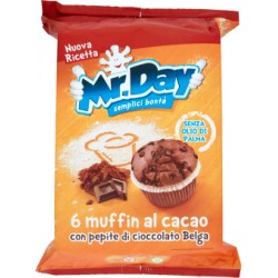 Mr Day 6 Muffin Al Cacao Con Pepite Di Cioccolato 252 Gr | Cicalia.com