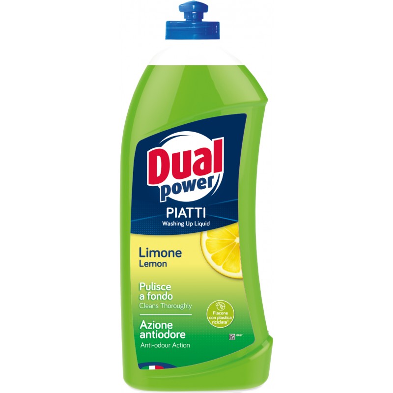 Dual Power Detersivo Piatti Limone Verde Sgrassante 1 Lt | Cicalia.com