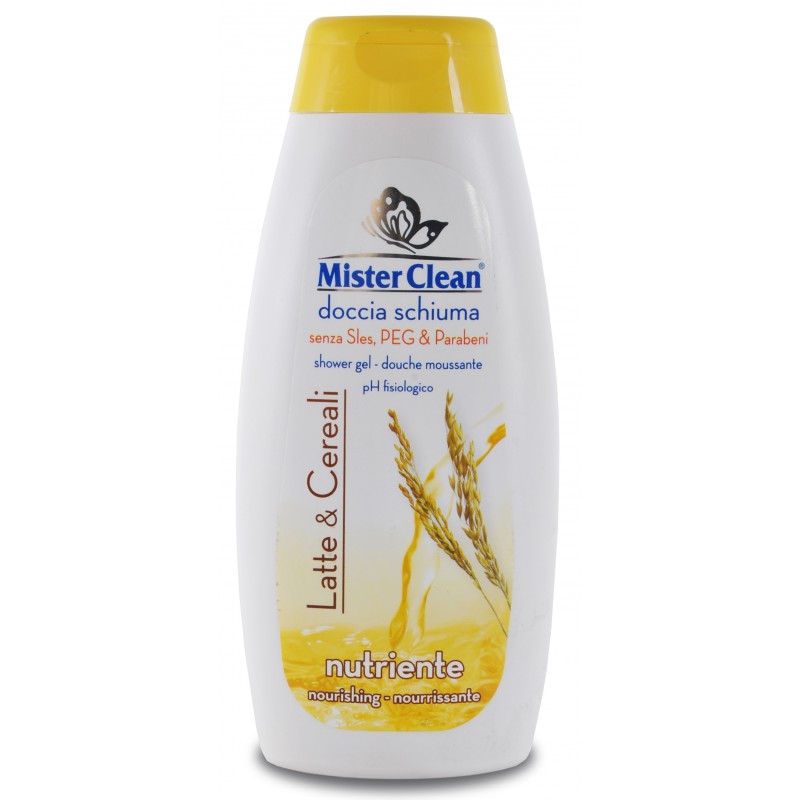 mister clean doccia latte&cereali ml.300