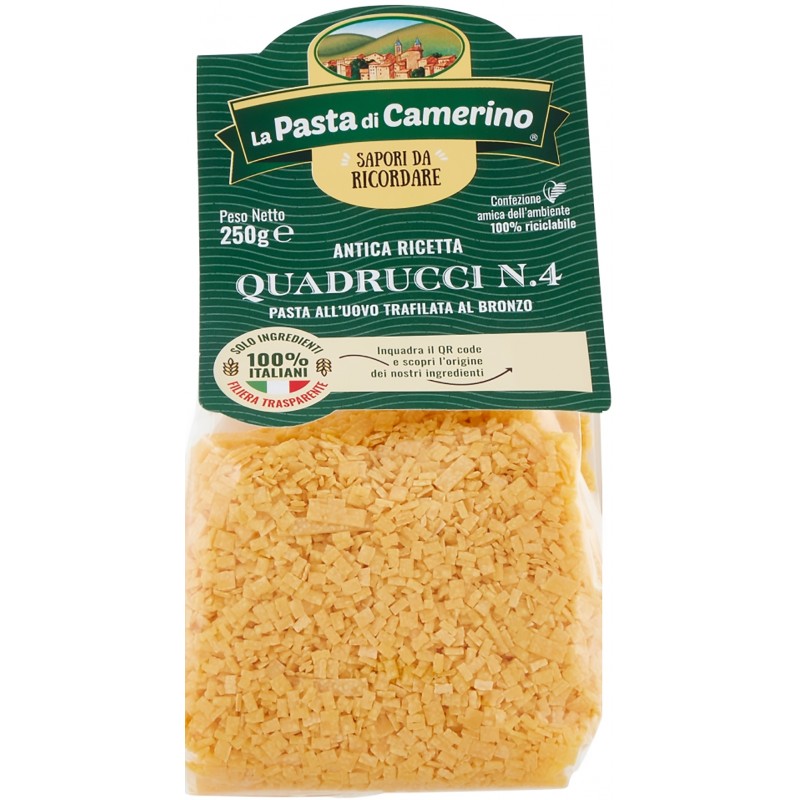 La Pasta Di Camerino Quadrucci All'Uovo n.4 gr. 250 | Visita Cicalia