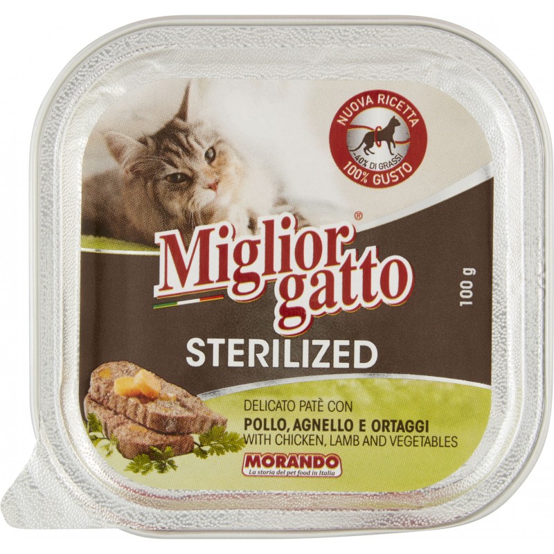 Morando Milgiorgatto Sterilized Paté Per Gatti Pollo Agnello Ortaggi