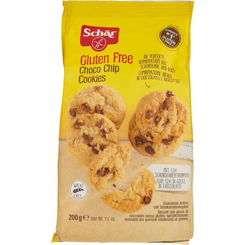 Schar Choco Chip Cookies Biscotti Senza Glutine Con Cioccolato gr.200