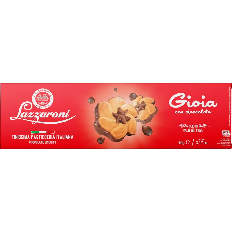 Lazzaroni Pasticcini Gioia Biscotti con Fondo di Cioccolato gr. 90