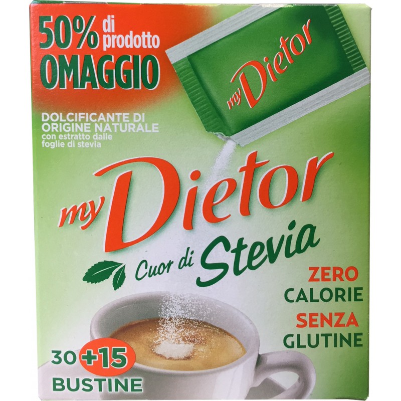 Dietor Cuore Naturale Dolcificante Con Stevia In Bustine Conf. 30