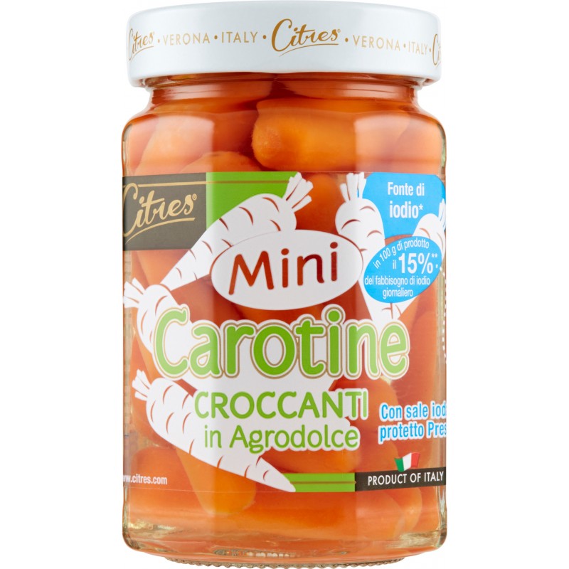 Citres Mini Carotine Croccanti Carote In Agrodolce Vasetto gr. 290