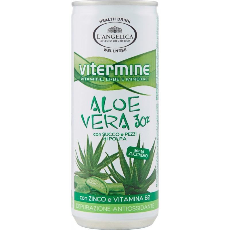 L'Angelica Vitermine Bevanda Health Drink Aloe Original Lattina ml.240