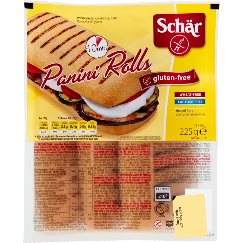 Shcar Panini Rolls Morbidi Senza Glutine Conf. da 3 Pezzi | Cicalia