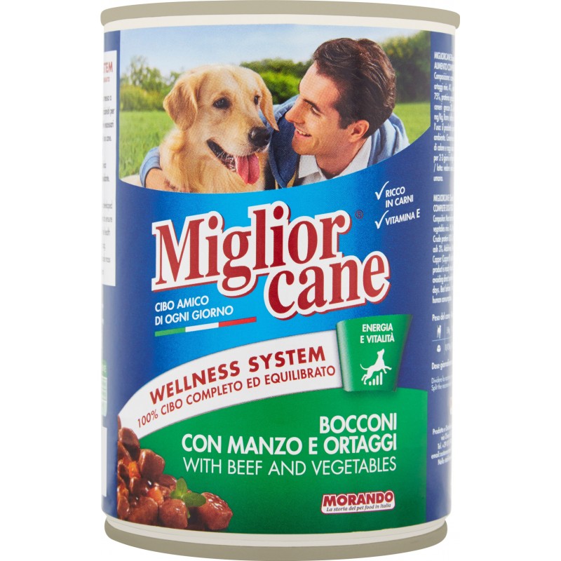 Morando Migliorcane Bocconcini Con Manzo E Ortaggi Per Cani gr. 405