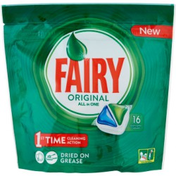 Fairy Capsule Original Tutto In 1 Detergente Per Lavastoviglie 16 Tabs