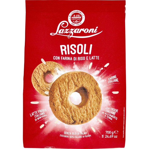 lazzaroni bisc. sorrisi latte riso gr700