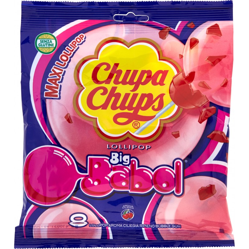 Chupa Chups Big Babol 8 Ciliegia Bubble Gum 144 Gr | Cicalia.com
