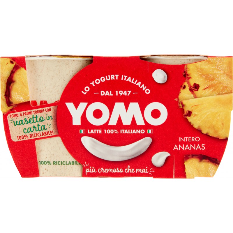 Yogurt Yomo 100% naturale ananas 2 x125 gr| Ordinalo ora su Cicalia