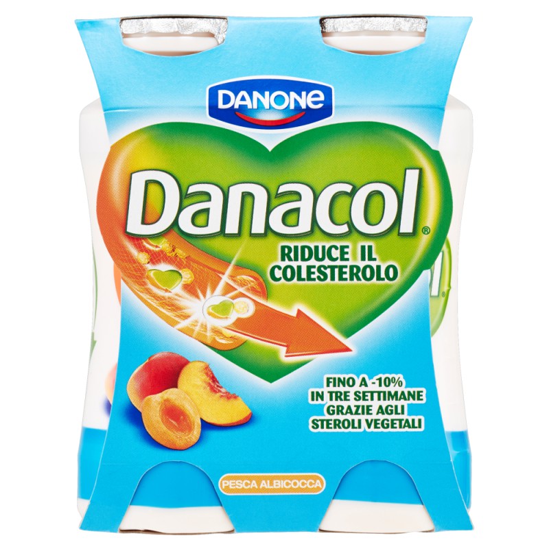 Danone Danacol Yogurt Da Bere Pesca E Albicocca gr. 100 x4