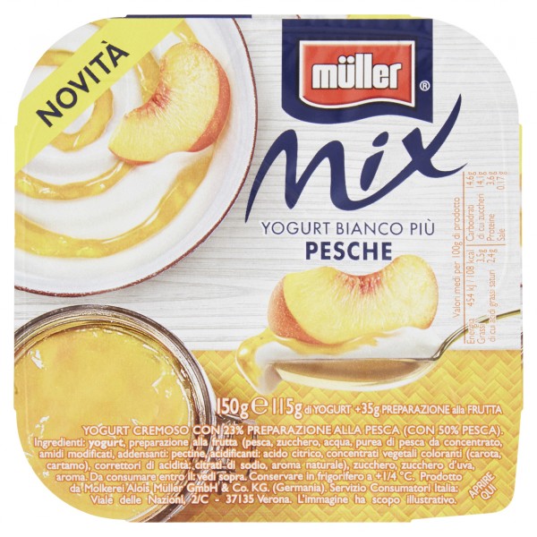 Yogurt Pesche mix Muller 150 gr. |Ordina su Cicalia.com!