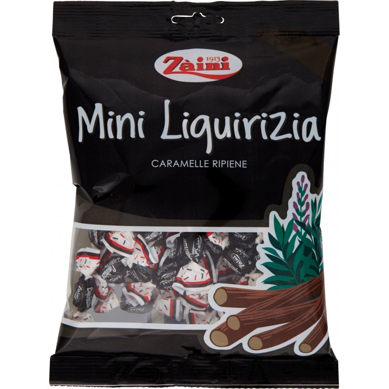 Zaini Mini Liquirizia Caramelle Ripiene Monoporzioni 150 Gr | Cicalia