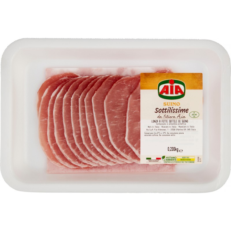 Aia Carne Al Fuoco Le Sottilissime Fette Di Lonza Di Suino gr. 200