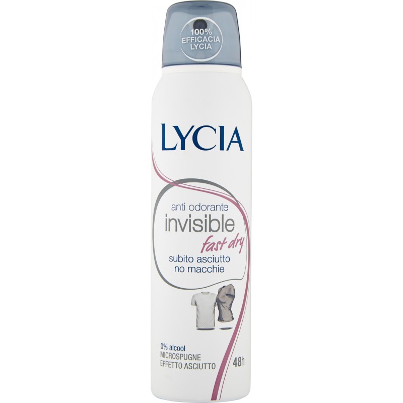 Lycia Anti Odore Deodorante Spray Invisible Fast Dry ml. 250