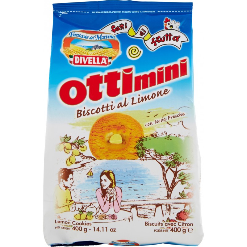 Divella Biscotti Ottimini al Gusto Limone gr. 400 | Cicalia.com