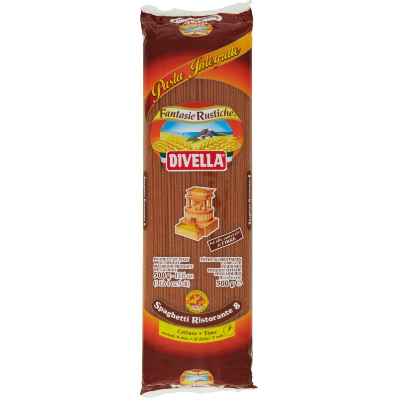 Divella Spaghetti Ristorante Pasta Integrale Fantasie Rustiche gr. 500