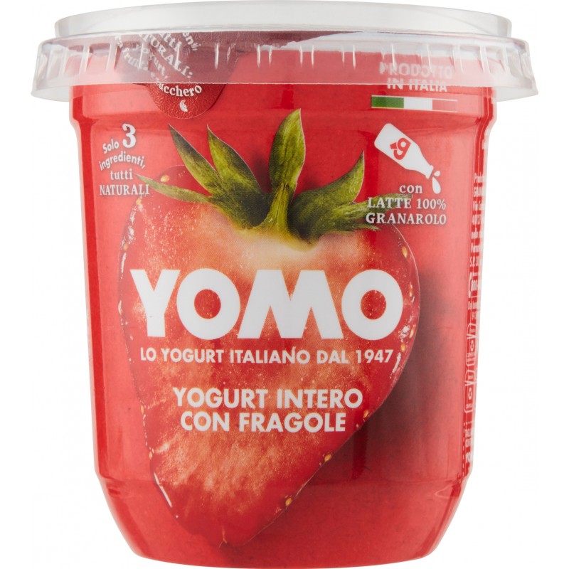 Yogurt naturale 100% Yomo fragole gr.400| Ordinalo ora su Cicalia