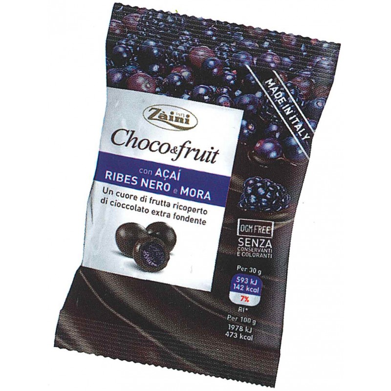 Cioccolatini Zaini Choco&fruit acai ribes nero e mora gr.30|Cicalia