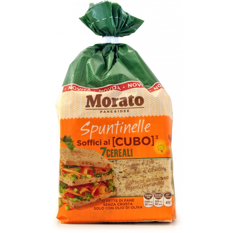 Morato Spuntinelle Soffici Al Cubo 7 Cereali Pane 400 Gr | Cicalia.com