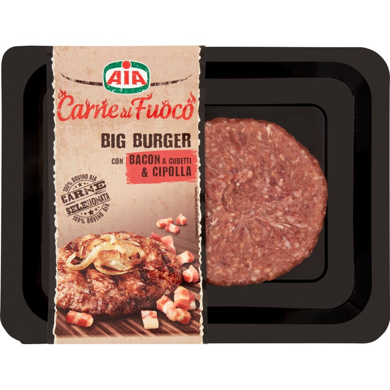 Aia Carne Al Fuoco Big Burger Bacon Cipolla 180 Gr | Cicalia.com