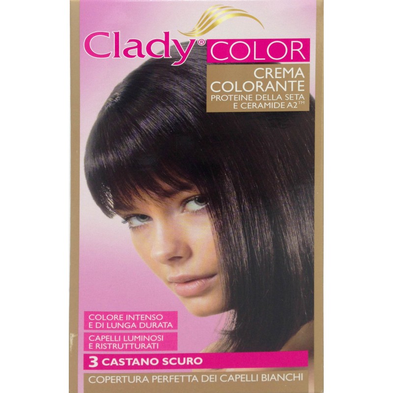 Clady Crema Colorante Shampoo Tinta Castano Scuro N. 3 | Cicalia,com