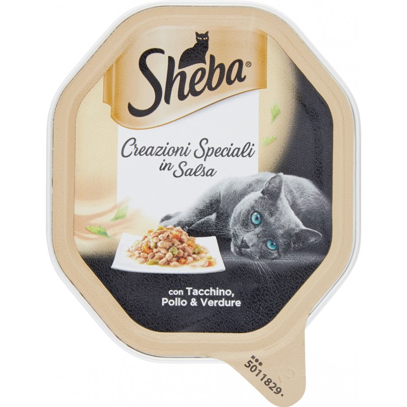 Speciali in Salsa Tacchino, Pollo & Verdure Sheba Creazioni 85 gr.
