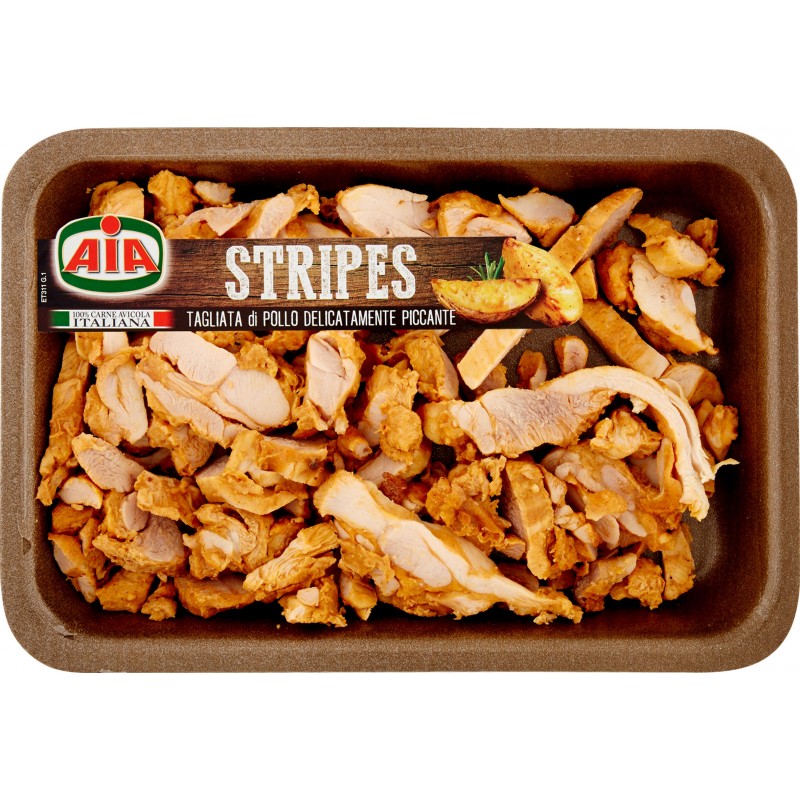 Tagliata di Pollo Delicatamente Piccante Aia Stripes gr.350