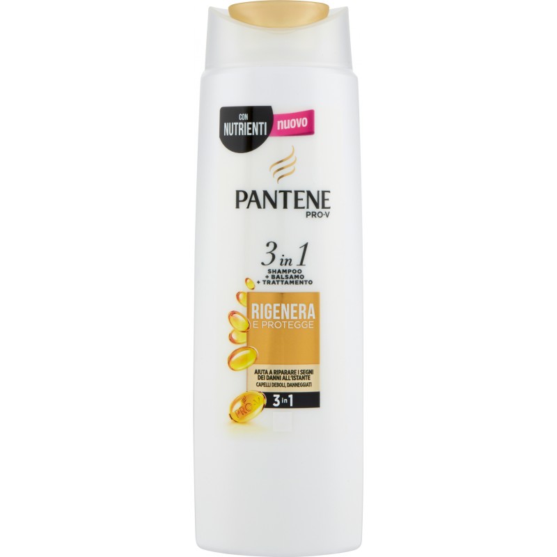 Pantene Pro-V 3 In 1 Rigenera E Protegge Shampoo Tripla Azione ml. 225